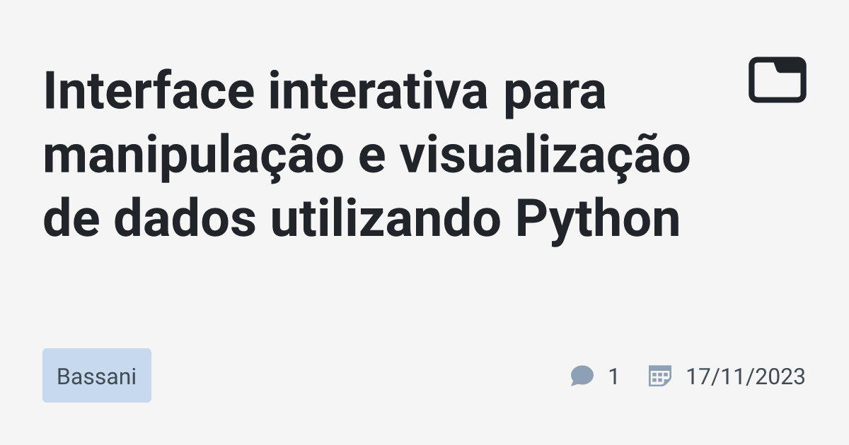 Interface interativa para manipulação e visualização de dados ...