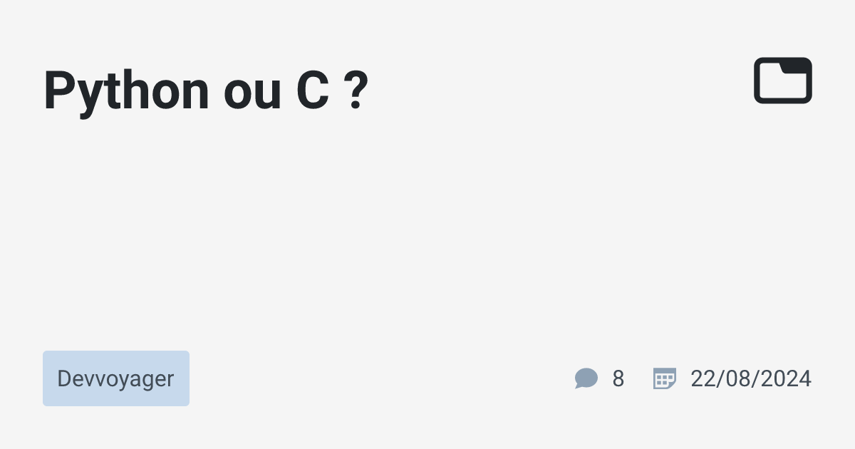 Python Ou C · Devvoyager · Tabnews 5916
