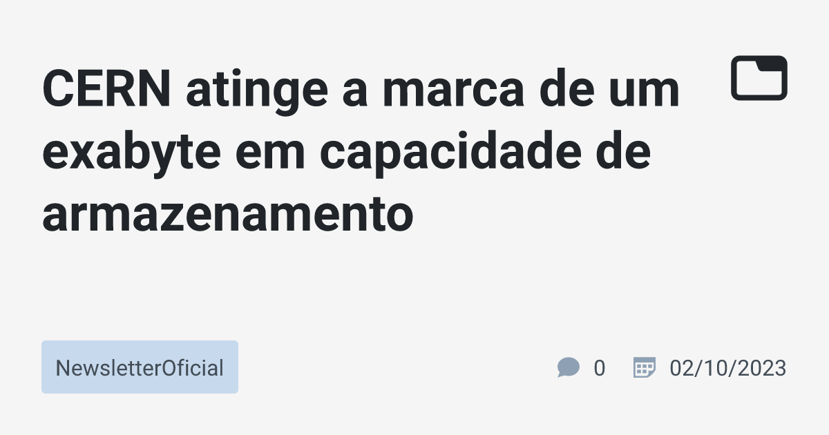 CERN atinge a marca de um exabyte em capacidade de armazenamento ...