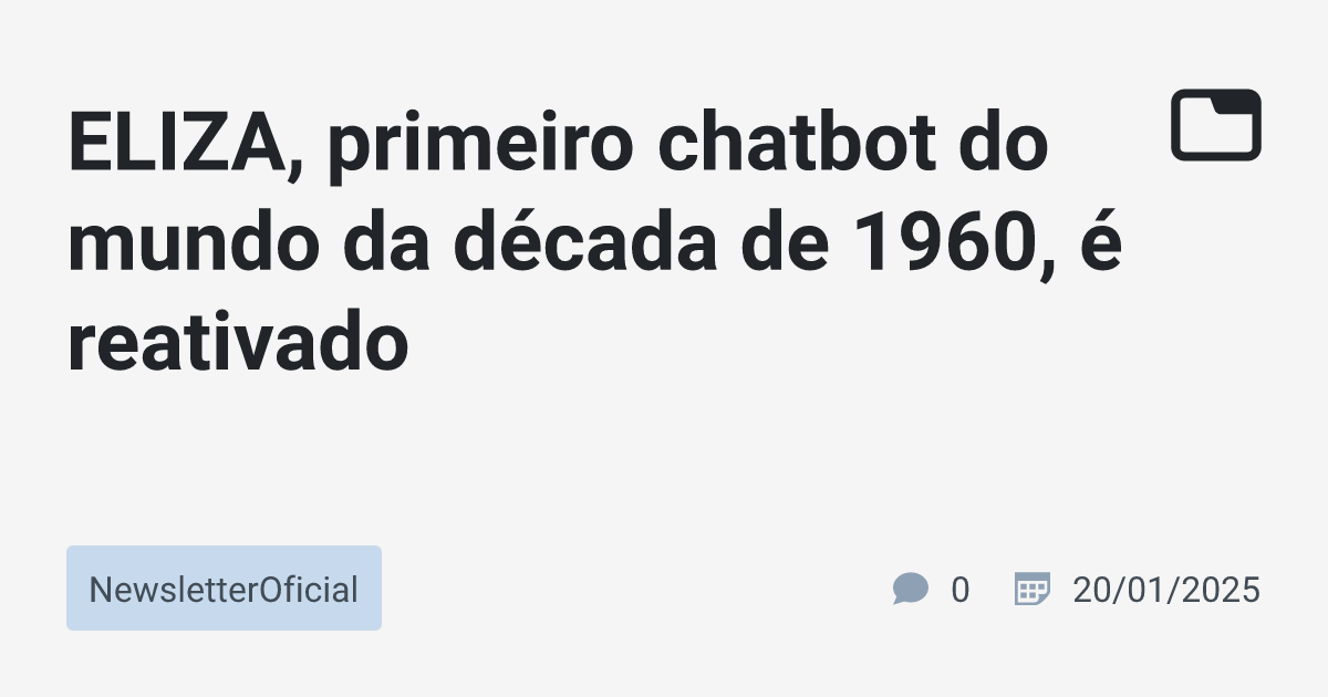 ELIZA, primeiro chatbot do mundo da década de 1960, é reativado ...