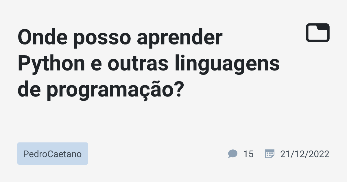 Onde posso aprender Python e outras linguagens de programação ...