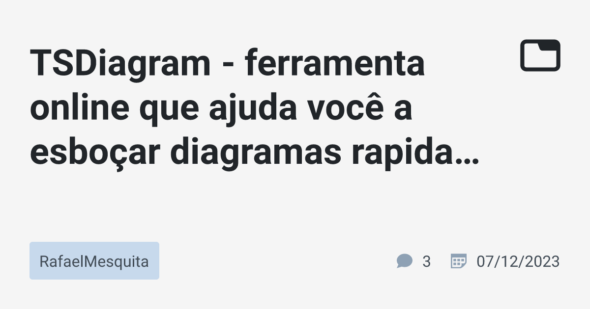 TSDiagram - ferramenta online que ajuda você a esboçar diagramas ...