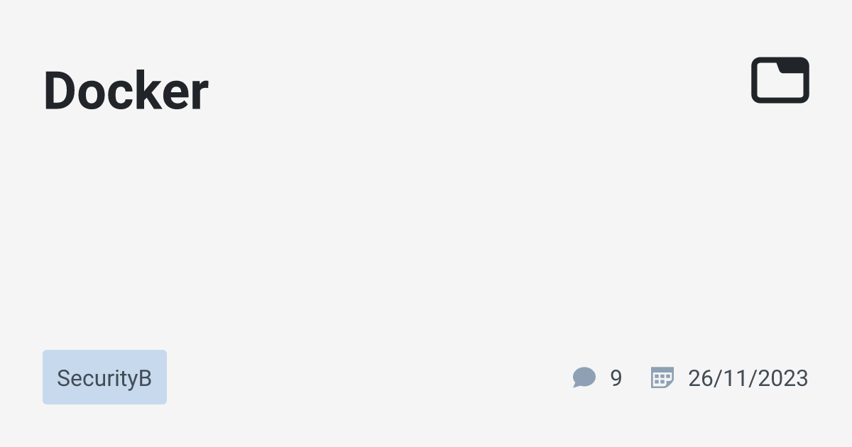 Docker · SecurityB · TabNews