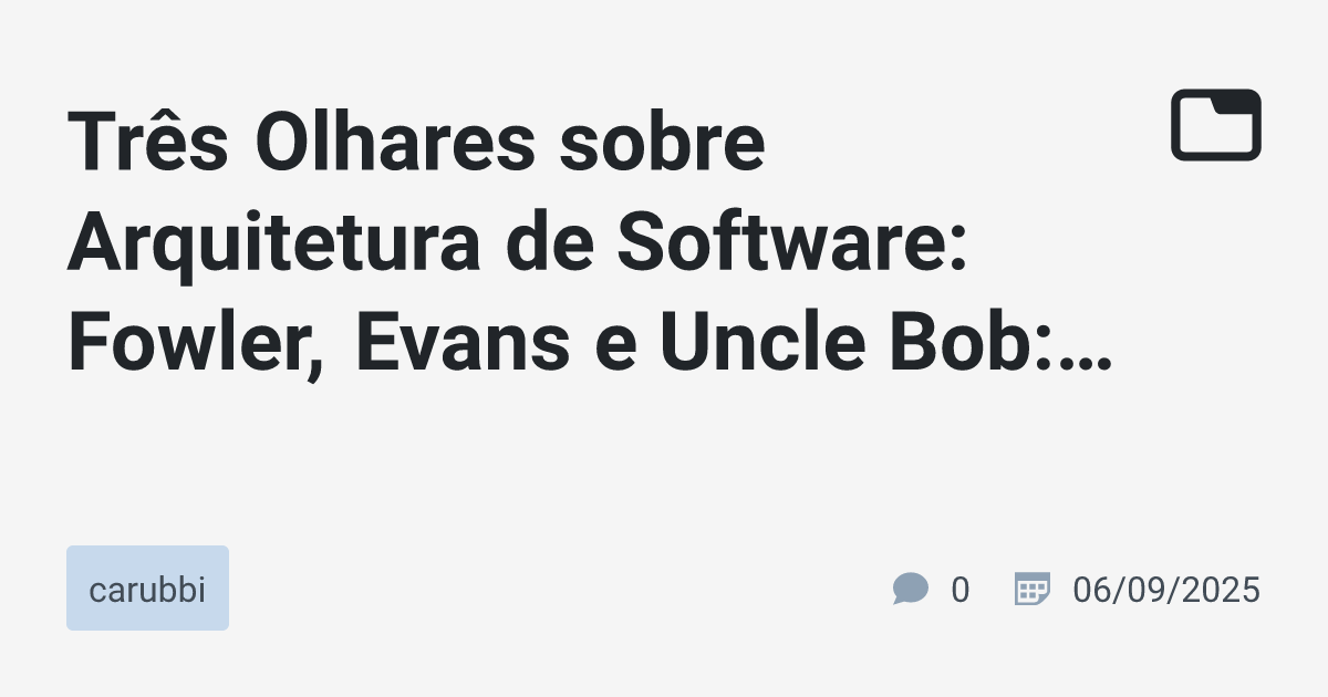 Três Olhares sobre Arquitetura de Software: Fowler, Evans e Uncle Bob: 3.2 - Template View e ...