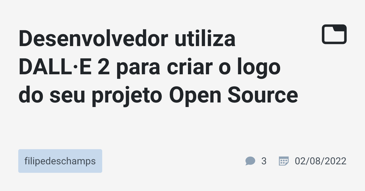 Desenvolvedor utiliza DALL·E 2 para criar o logo do seu projeto Open ...