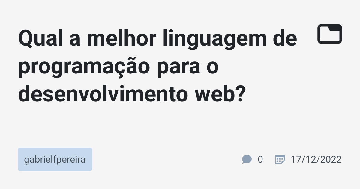 Qual a melhor linguagem de programação para o desenvolvimento web ...