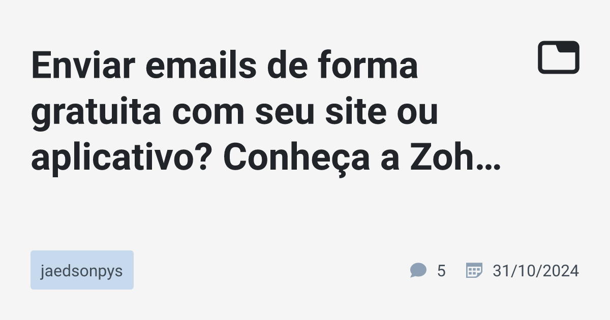 Enviar emails de forma gratuita com seu site ou aplicativo? Conheça a ...