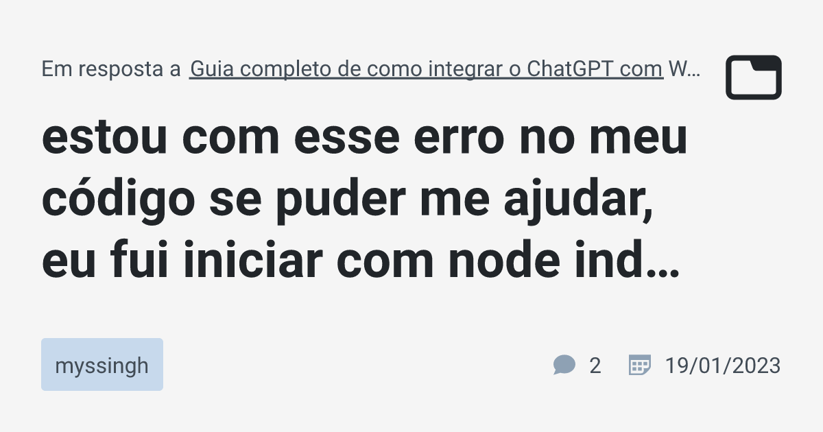 estou com esse erro no meu código se puder me ajudar, eu fui iniciar ...