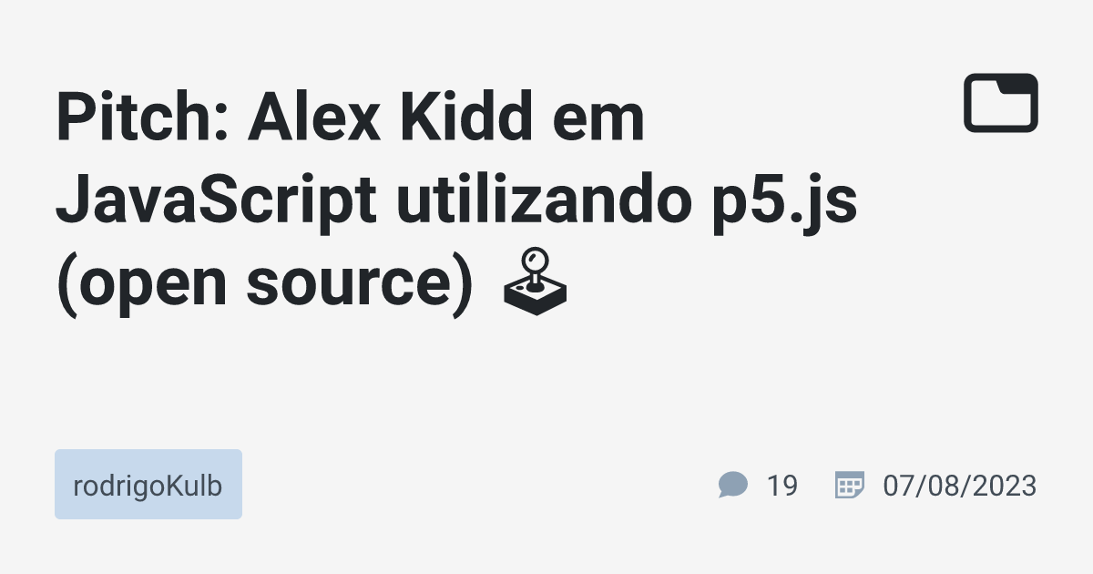 Pitch: Alex Kidd em JavaScript utilizando p5.js (open source) 🕹️ ...
