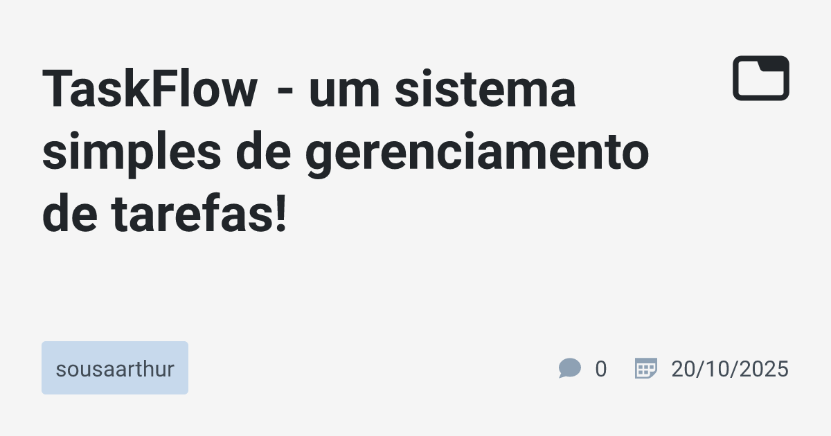 TaskFlow - um sistema simples de gerenciamento de tarefas ...